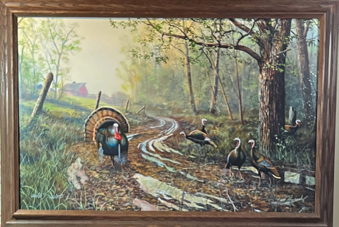 Jim Hansel Spring Fever Wild Turkey Art Print-framed Wood 31 X 21 - Etsy