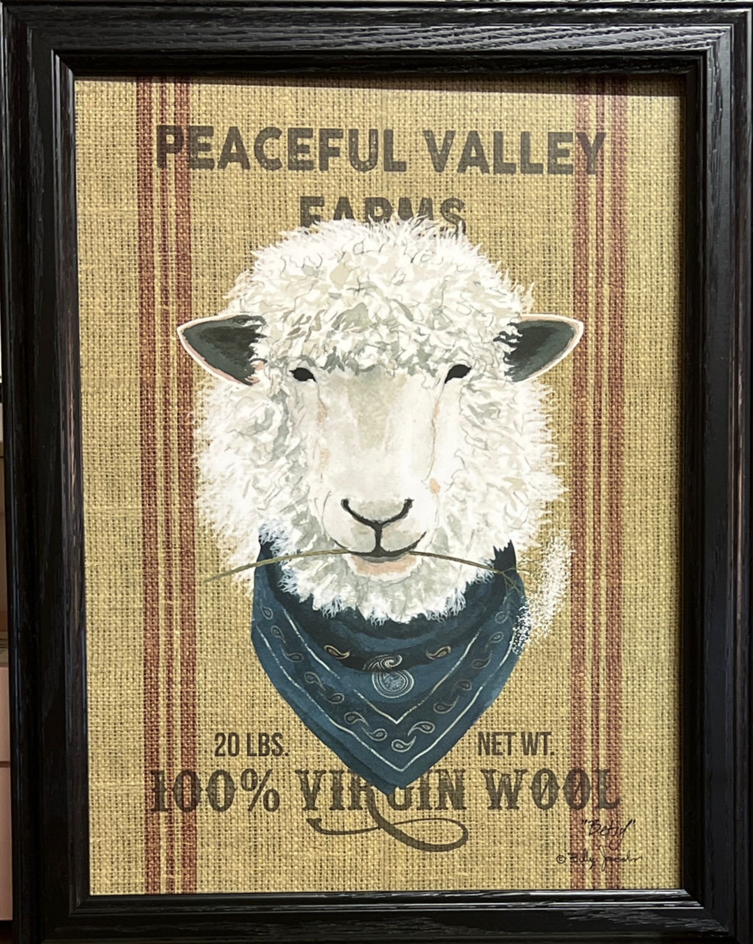 Billy Jacobs Betsy Sheep Farm Art Print-framed 14.5 X 18.5 - Etsy