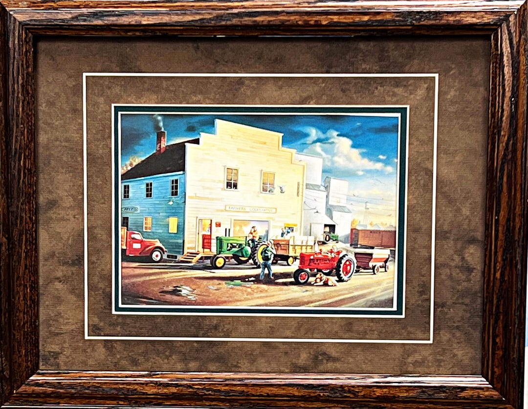 Charles Freitag Friendly Rivalry Farm Art Print-framed 18.5 X 14.5 - Etsy