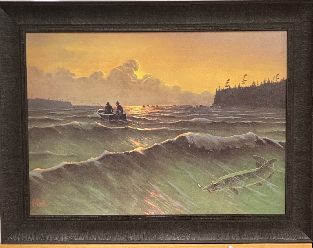 Les Kouba Trolling to the Bar Fishing Art Print - Framed - Etsy