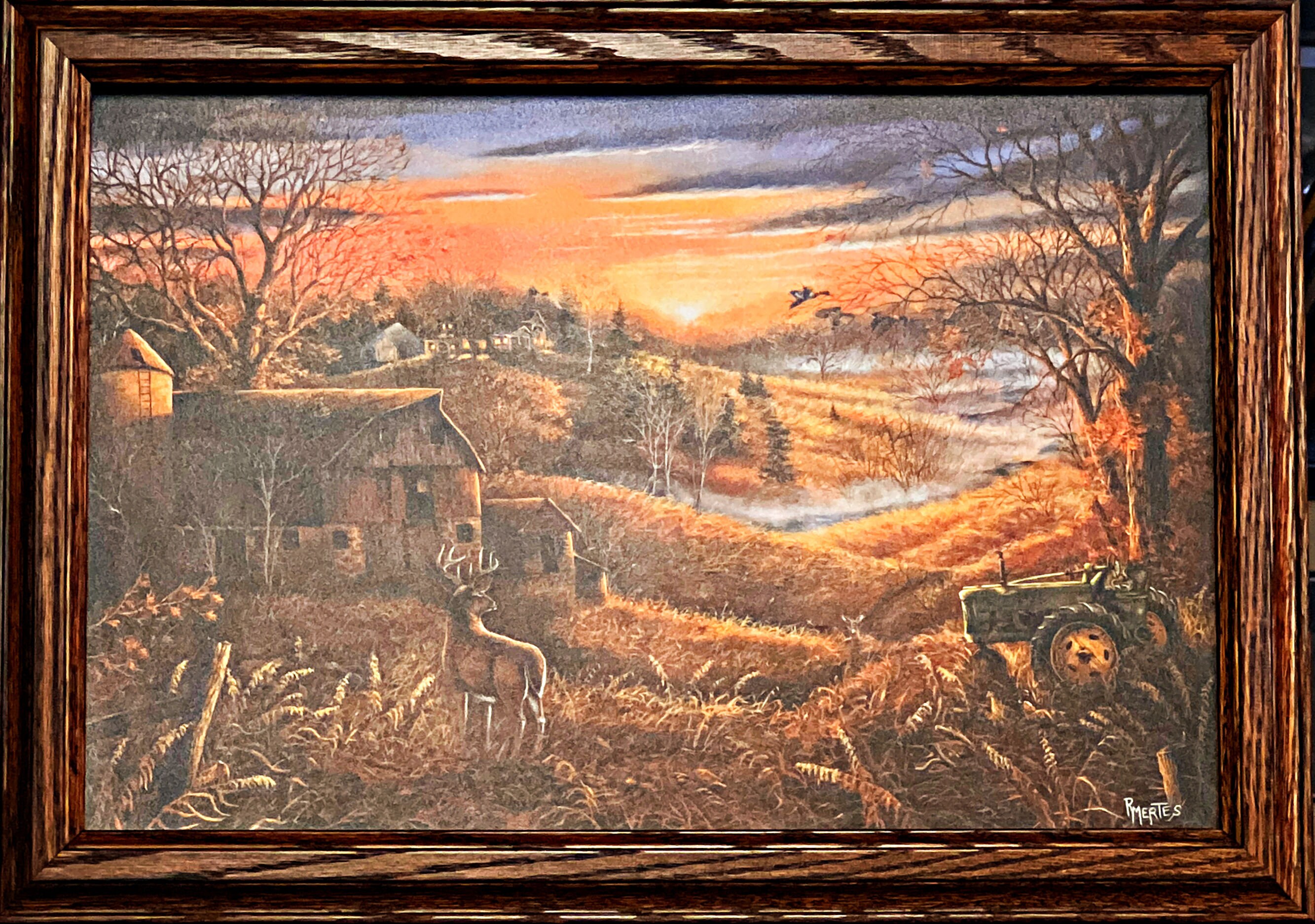 Ray Mertes Three's a Crowd Deer Farm Art Print-framed 20.5 X 14.5 - Etsy
