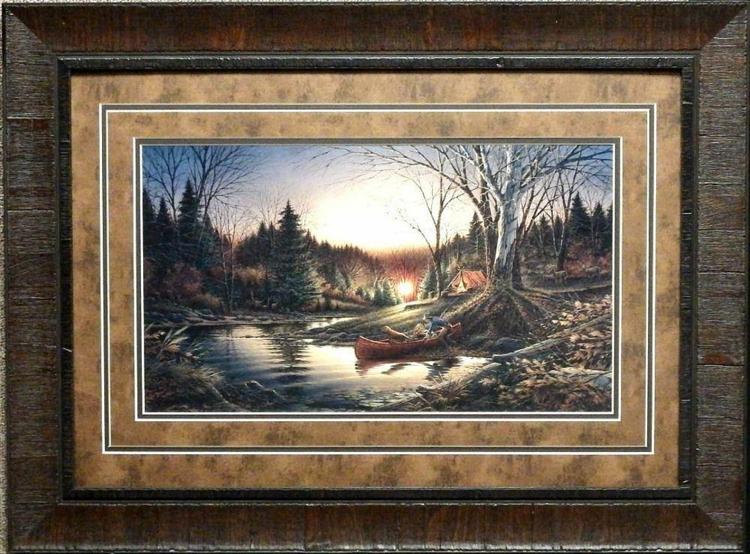 Terry Redlin Morning Solitude Camping Art Print-framed 27.5 X 20.5 - Etsy