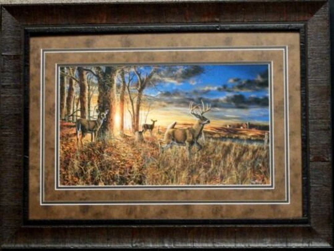 Jim Hansel Out for the Evening Deer Art Print-framed 27.5 X 20.5 - Etsy