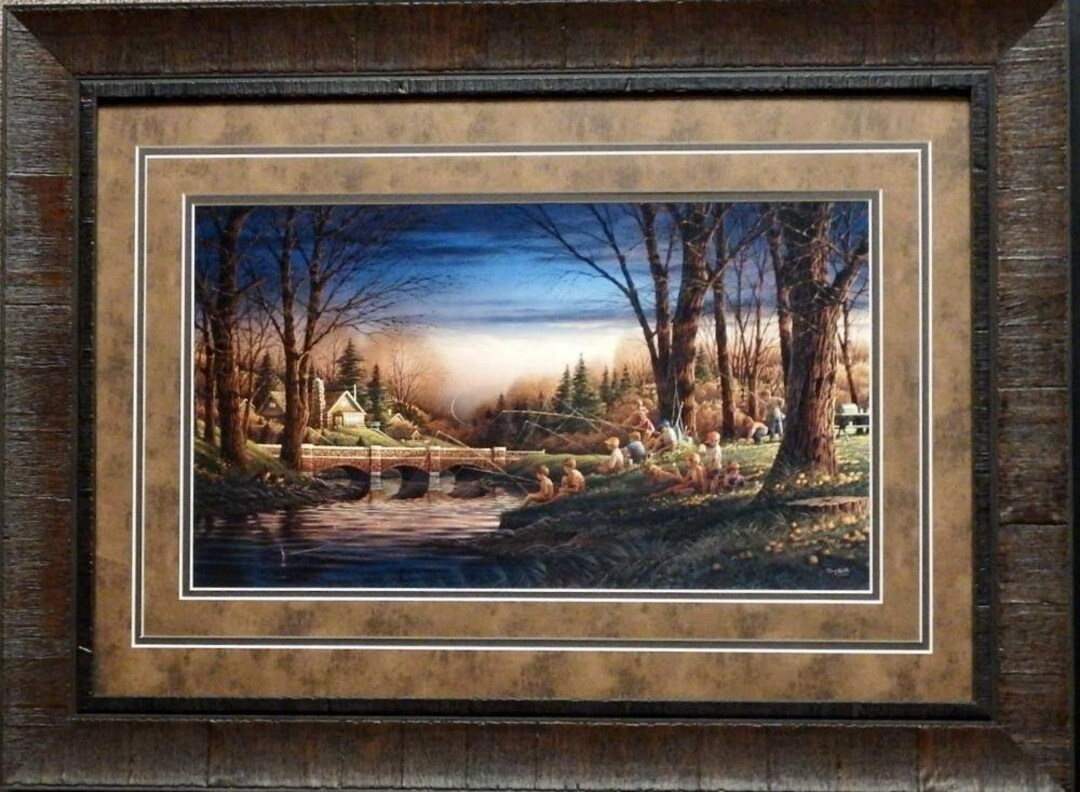 Terry Redlin Spring Fishing Children Print-framed 27.5 X 20.5 - Etsy