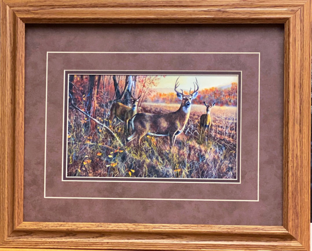 Jim Hansel the Gathering- Deer Buck Framed - 21"x17" Open Edition - Etsy