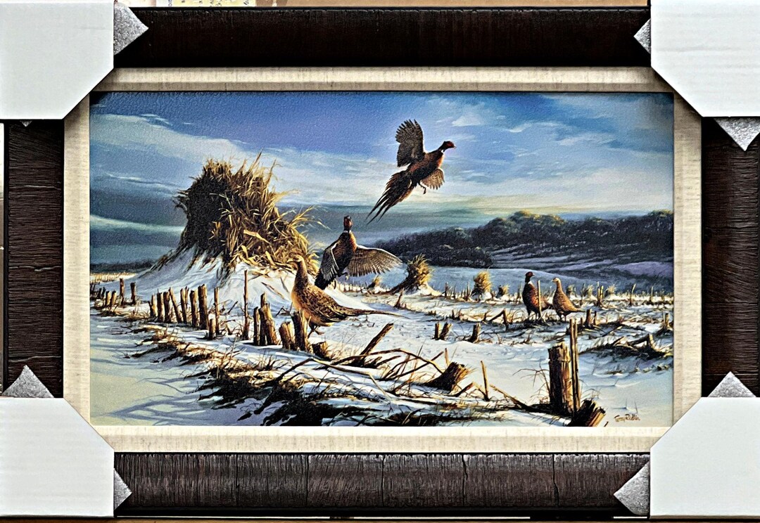 Terry Redlin Startled Farm Pheasant Art Print-framed 23.5 X 15.5 - Etsy