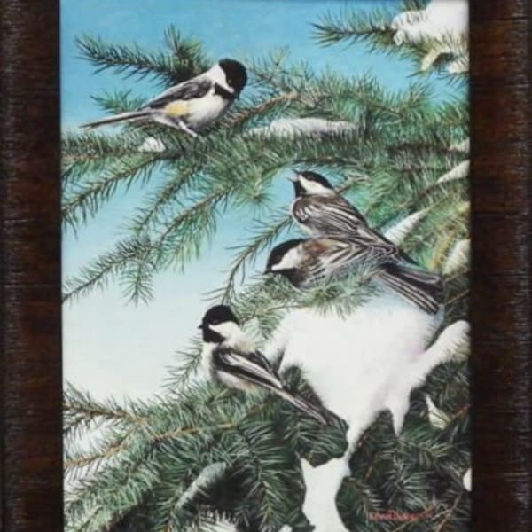 Winter Chickadee - Etsy