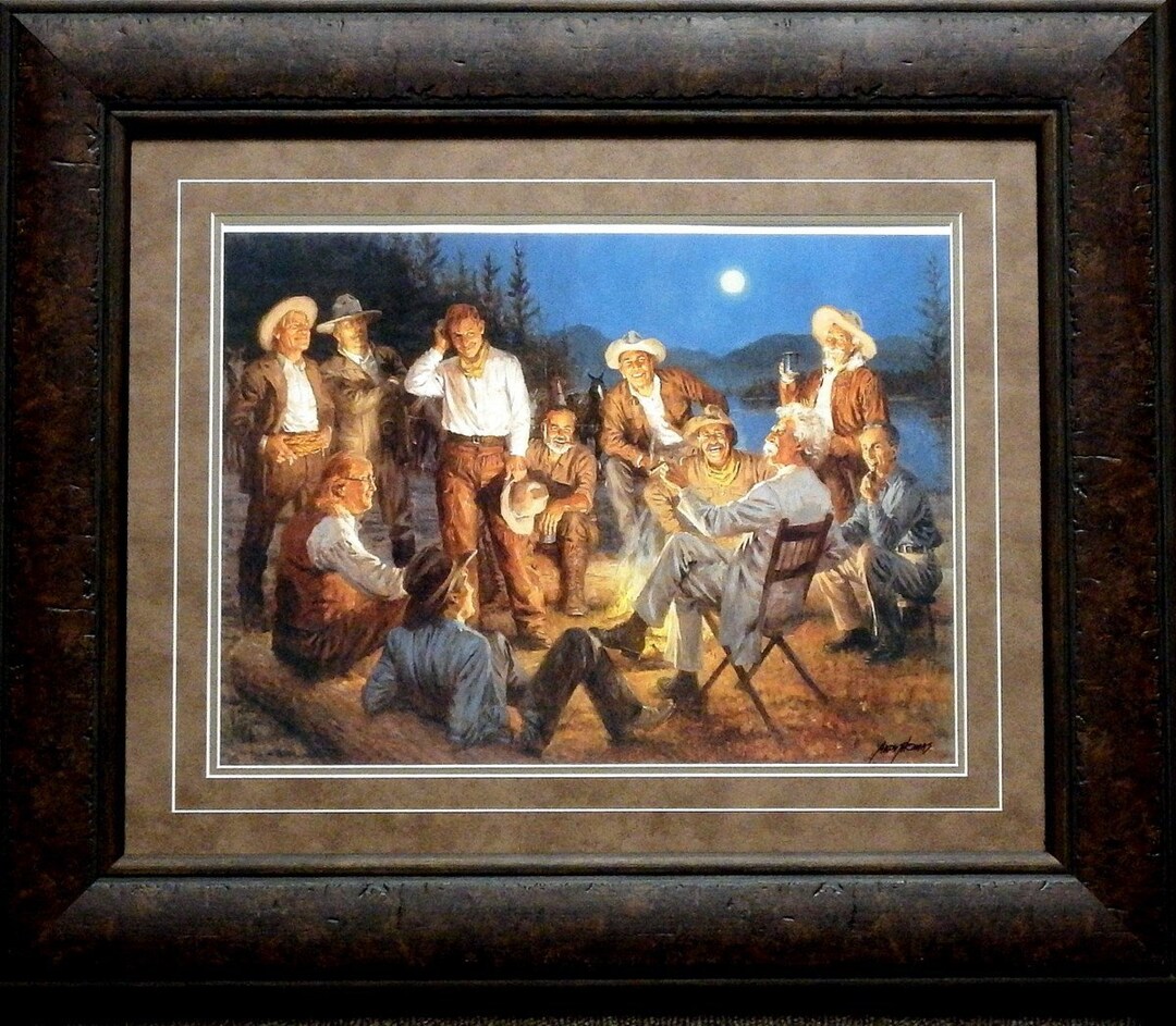 Andy Thomas American Storytellers Cowboys Print-signed-framed 25.5 X 21 ...