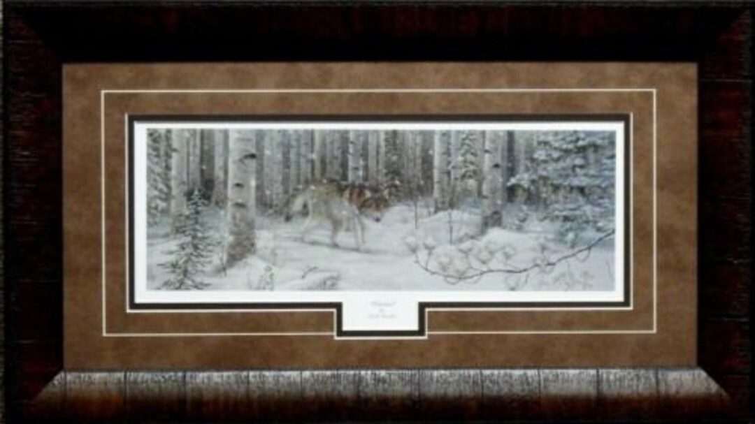 Mark Daehlin Watched Wolves Print Framed 23 X 13 - Etsy