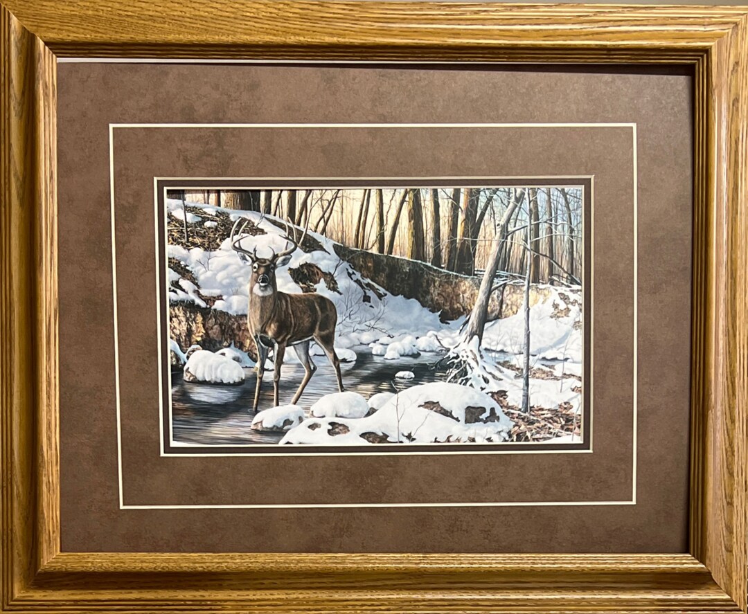 Jim Hansel River Bottom Buck Deer Buck Art Print-framed 21 X 17 - Etsy