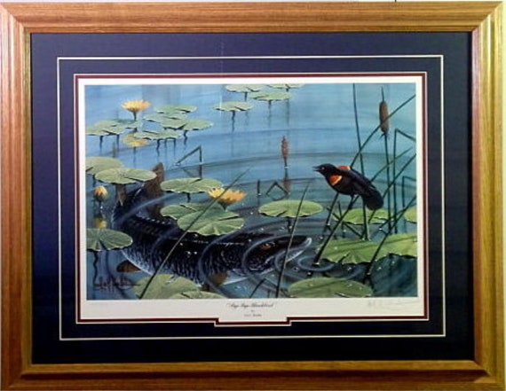 Les Kouba Bye Bye Blackbird Fishing Art Print-framed | Etsy