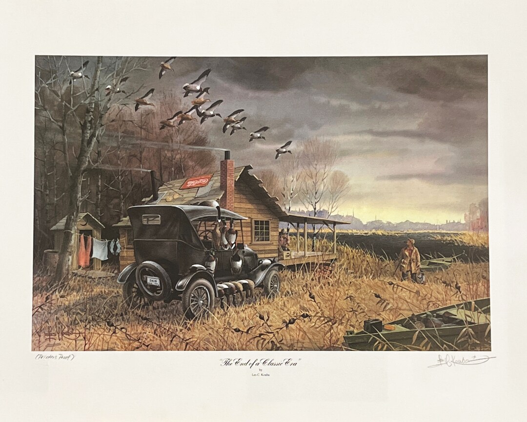 Les Kouba End of a Classic Era Waterfowl Hunting Printer's Proof Signed ...