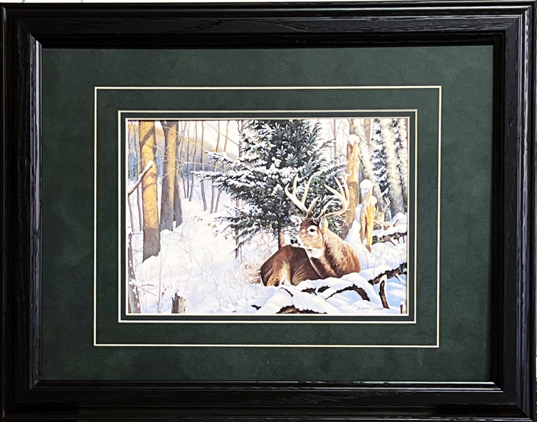 Robert Schmidt Mirrored Image Deer Buck Art Print-framed 19 X 15 - Etsy