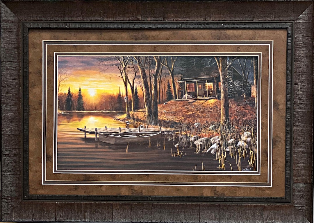 Jim Hansel Simple Pleasures Cabin Lake Art Print-framed 27.5 X 20.5 - Etsy