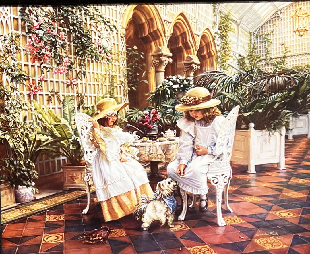 Sandra Kuck Open Edition Children's Print Tea for Three (20"x16") Art ...