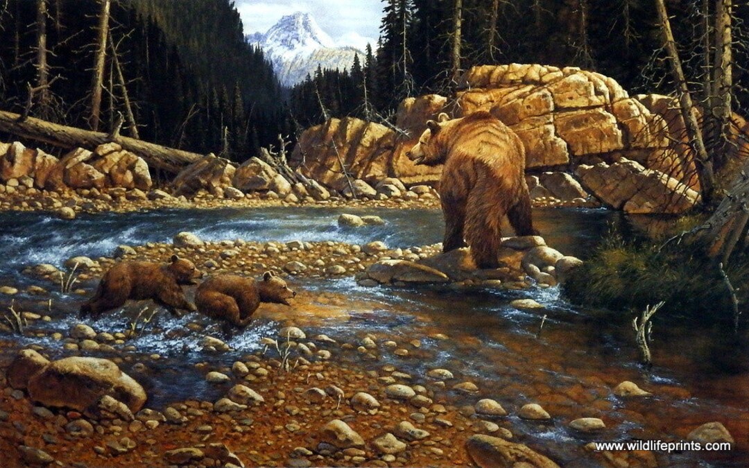 Derk Hansen Finders Keepers Bear Art Print- 21.5"x 13.5" Open Edition ...