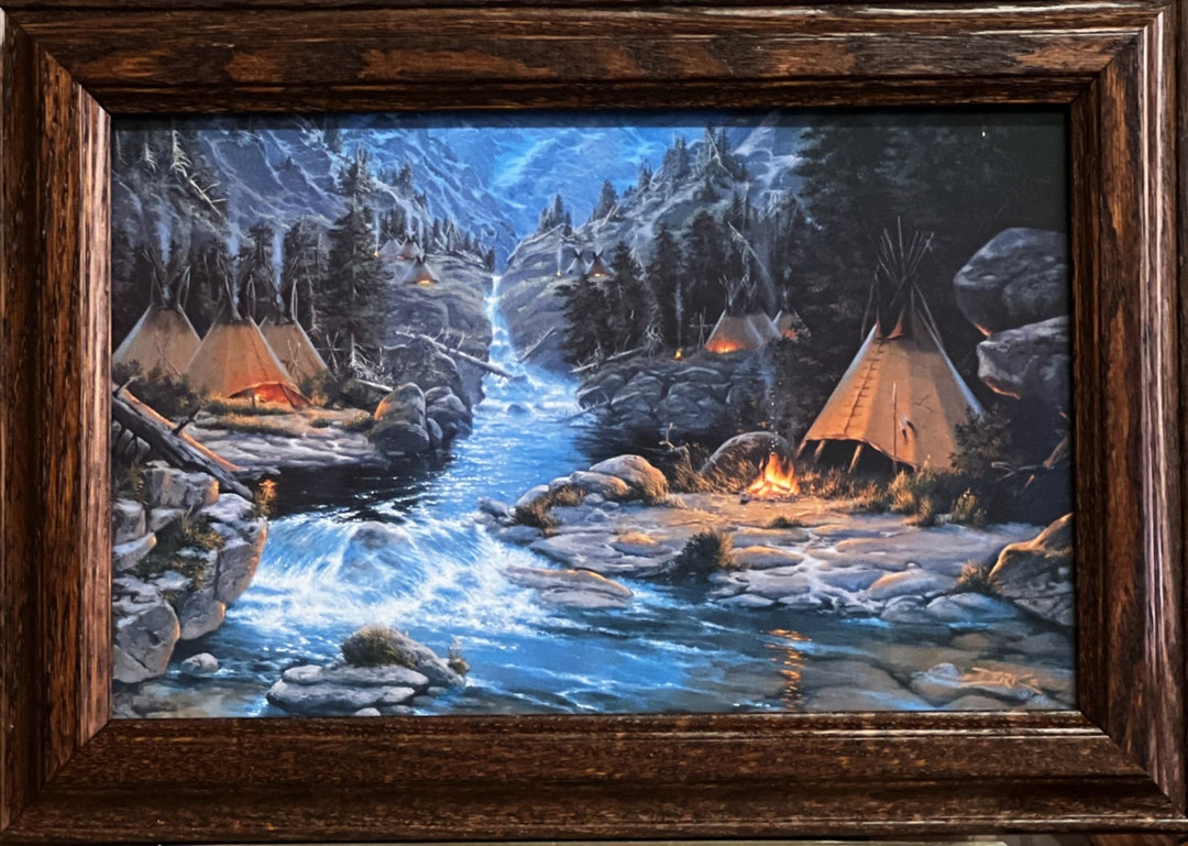 Derk Hansen Hunters Moon Art Print-framed 14.5 X 10.5 - Etsy