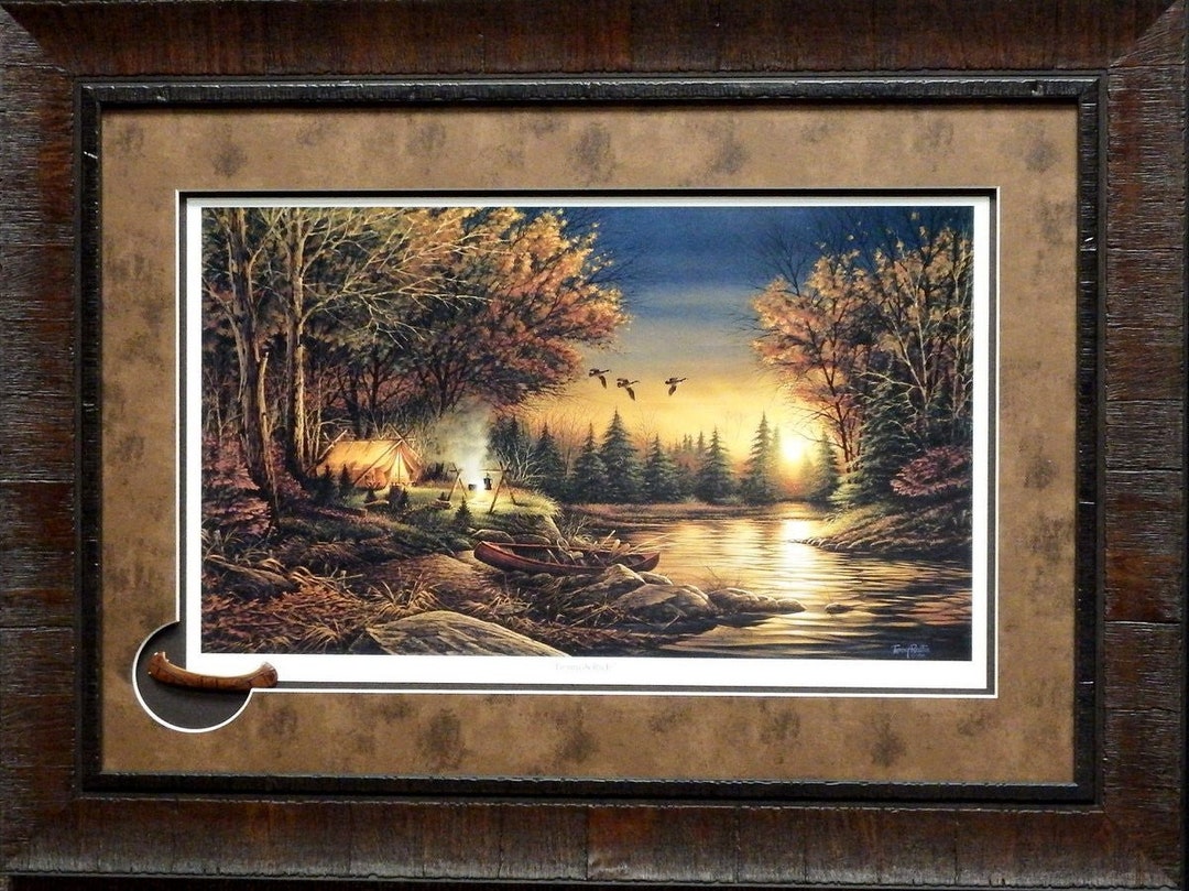 Terry Redlin Evening Solitude Framed Print With Cameo - Etsy