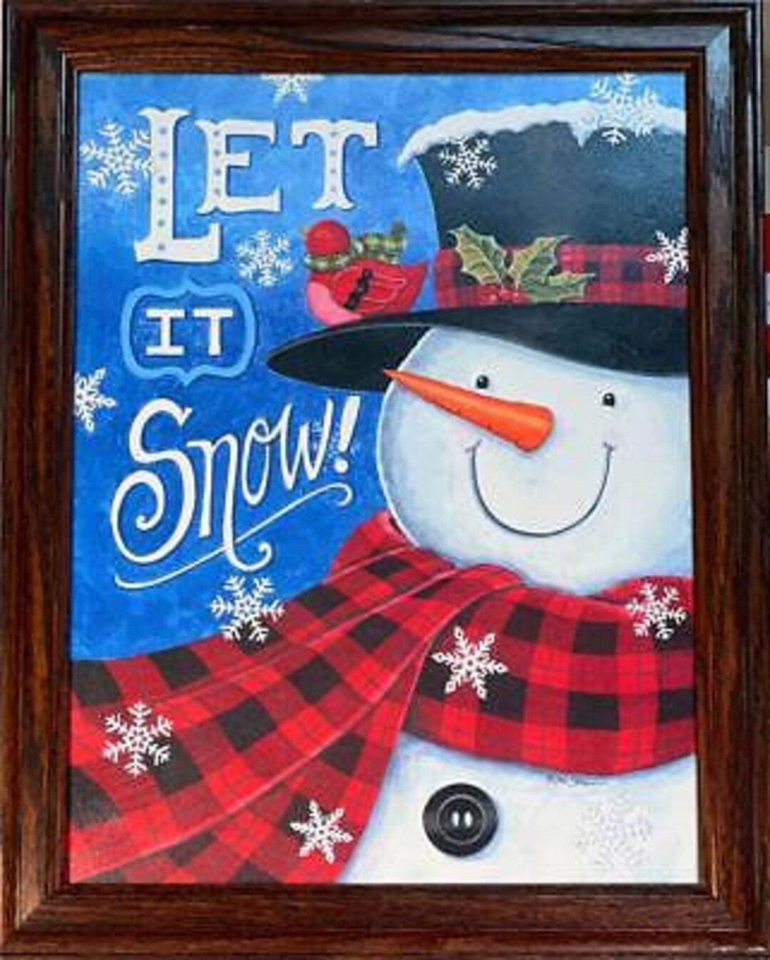 Deb Strain Winter Art Print Let It Snow (14.5x18.5) - Etsy