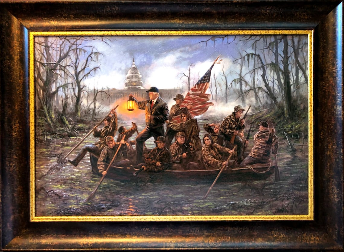 Jon Mcnaughton Framed Textured Political Art Print President Trump ...