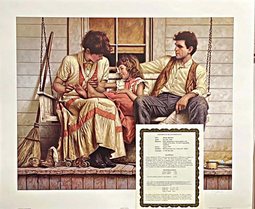 Jim Daly Sunday Afternoon S/N Art Print 27 X 21 - Etsy