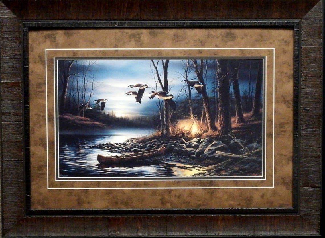 Terry Redlin Evening Glow Camping Print-framed - Etsy