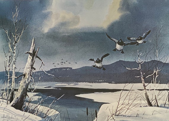 Les Kouba Before the Freeze A/P Duck Art Print-24 x 18 | Etsy