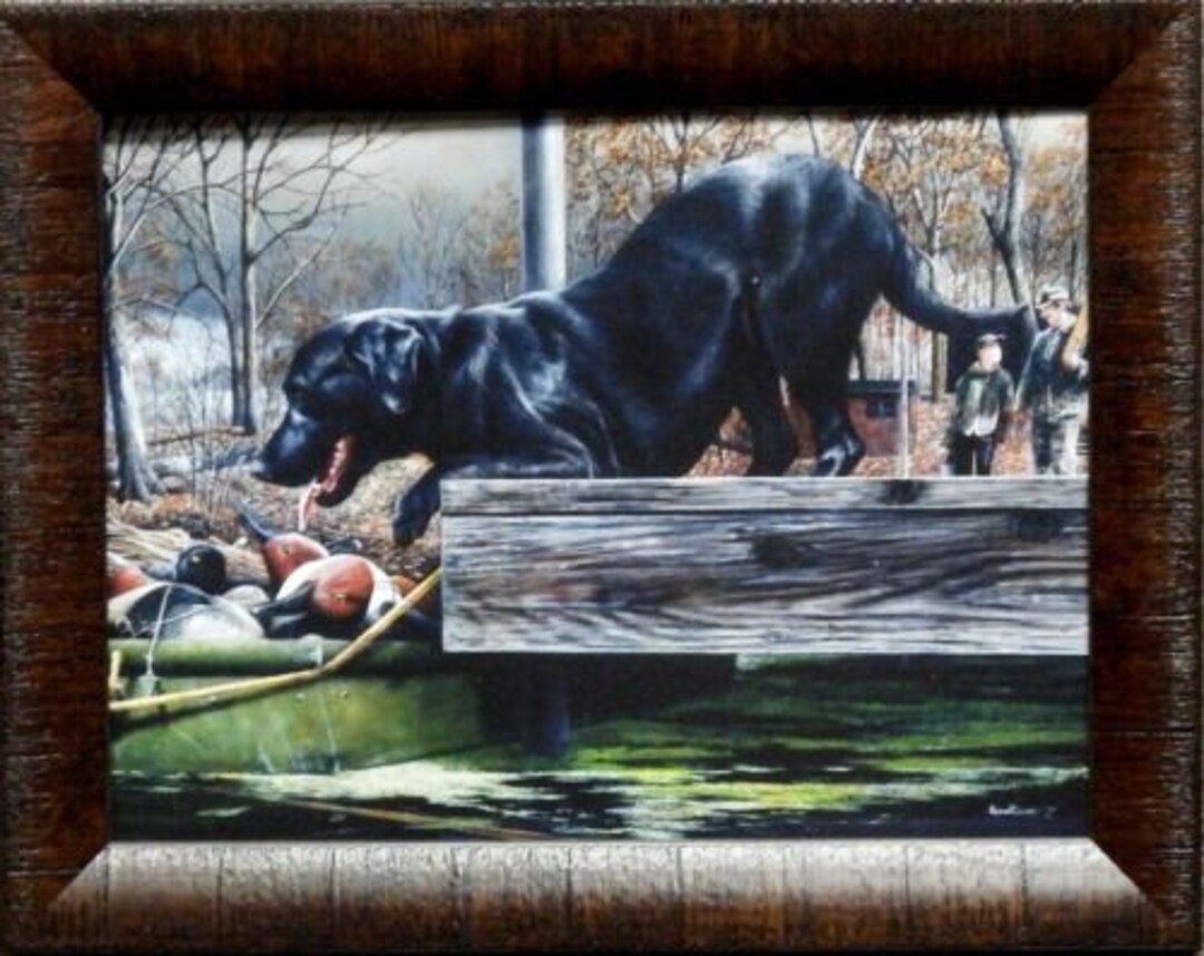Kevin Daniel First Hunt Black Lab Print-framed - Etsy