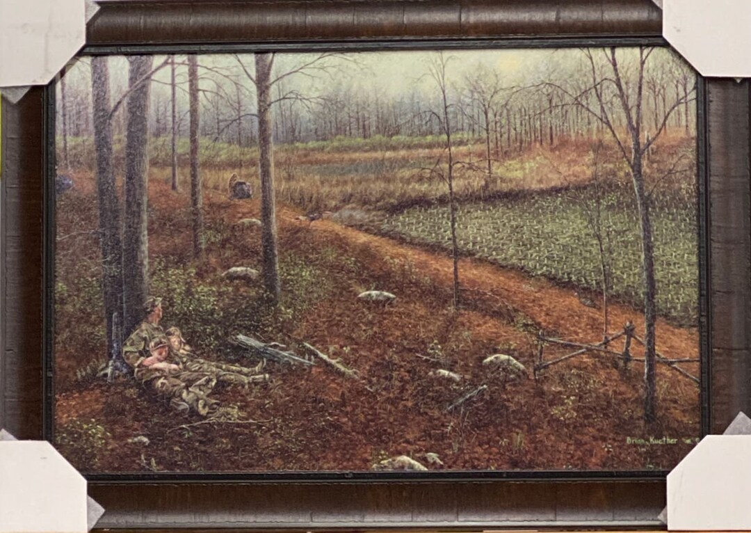 Brian Kuether Wake up Call Wild Turkey Hunting Art Print-framed 29 X 20 ...