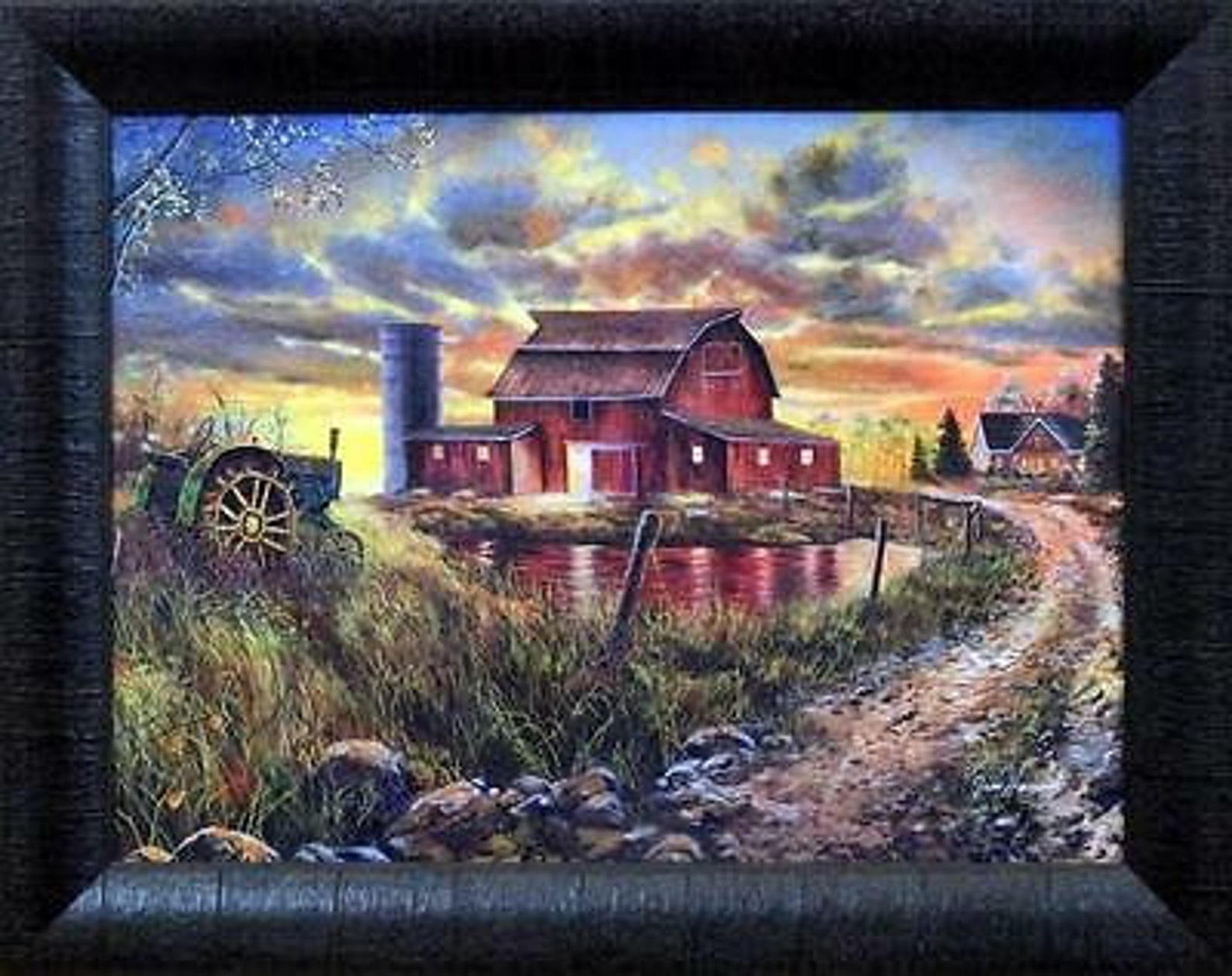 Jim Hansel Memories Past Farm Country Studio Canvas Framed Print- 19" X ...