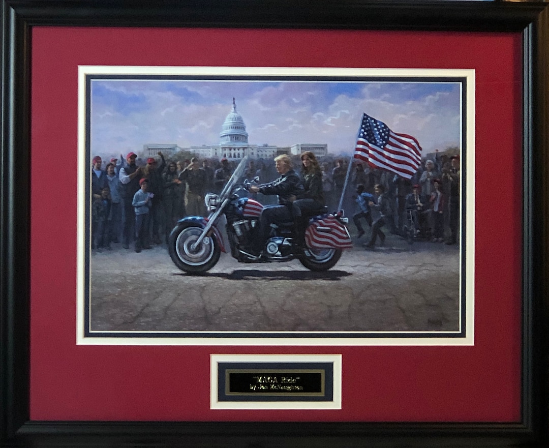 Jon Mcnaughton Donald Trump Maga Ride Motorcycle Print From Authorized ...