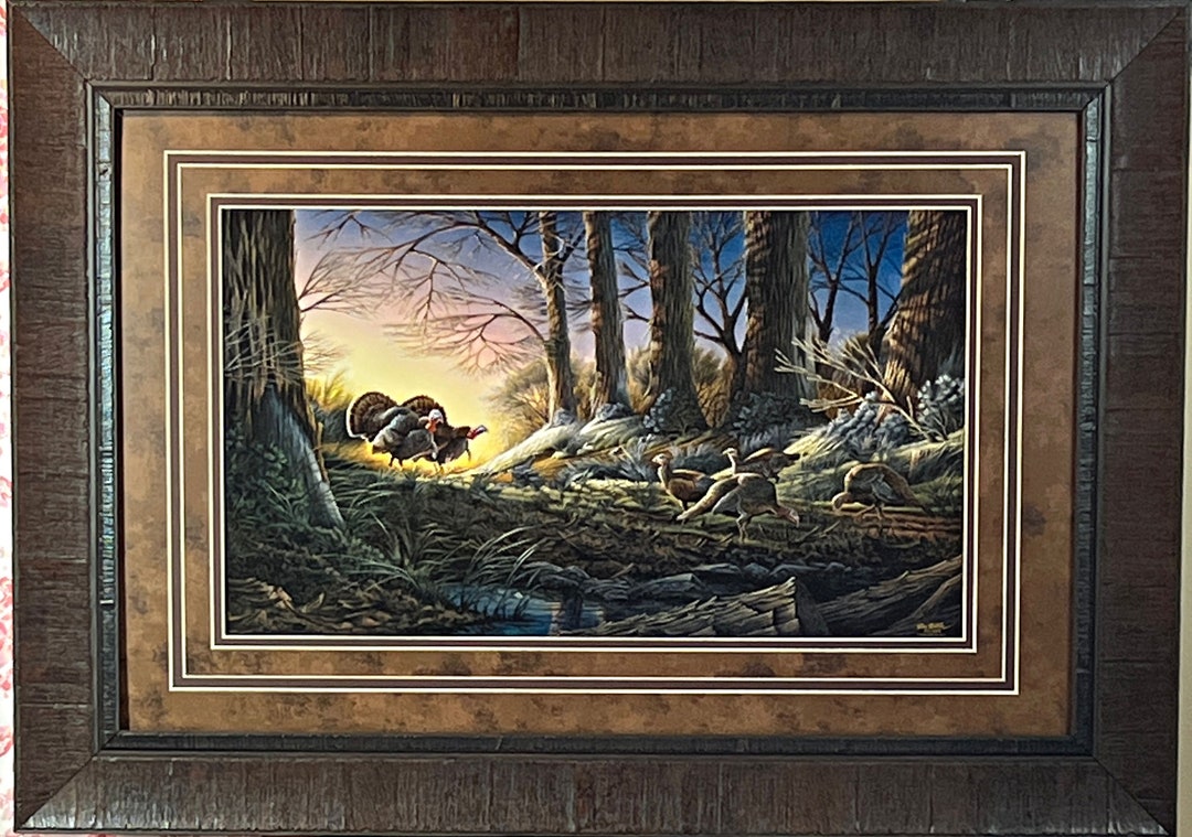 Terry Redlin Struttin on in Wild Turkey Art Print-framed 27.5 X 20.5 - Etsy