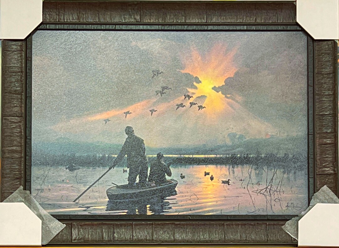 Les Kouba Daybreak on the Marshes Duck Hunting Art Print-framed - Etsy
