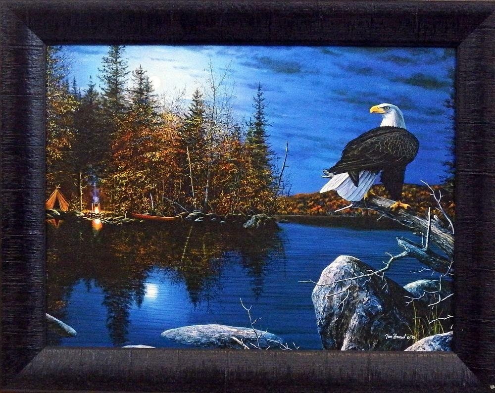 Jim Hansel Reflections Eagle Studio Canvas Framed Print- 19" X 15" - Etsy