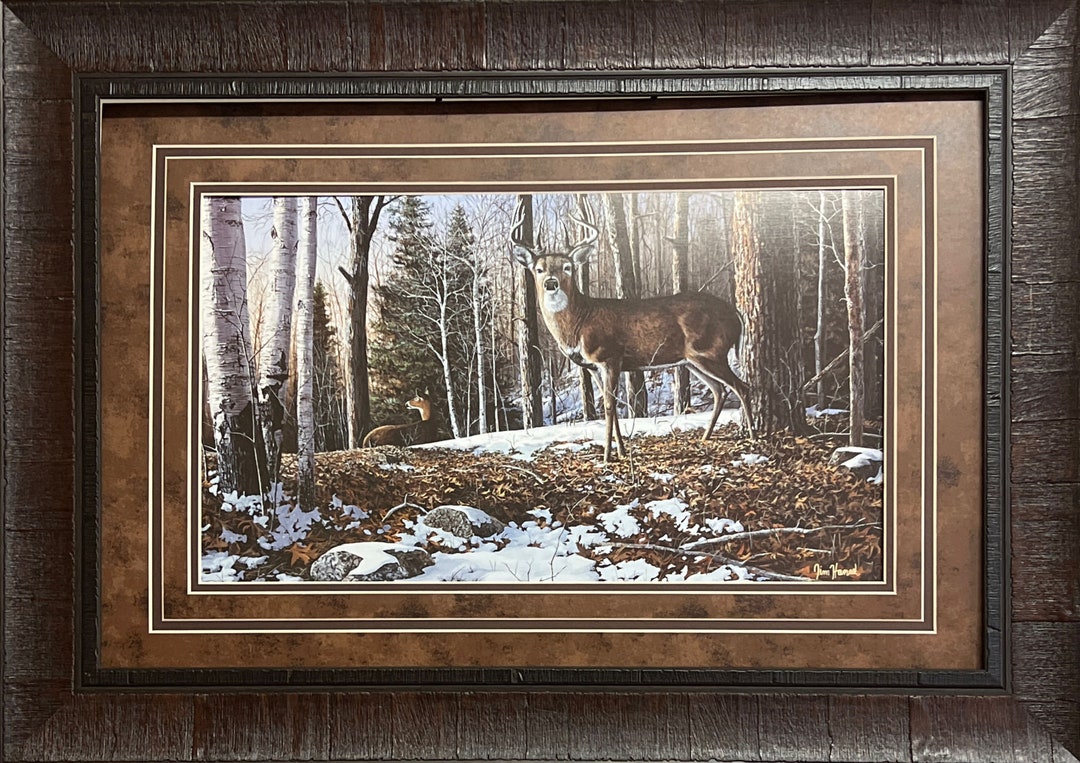 Jim Hansel Northridge Whitetails Deer Buck Art Print-framed 27.5 X 20.5 ...
