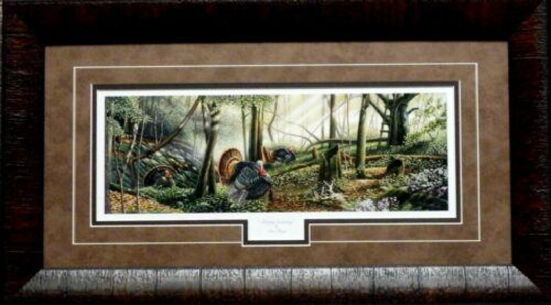 Mike Flentje Trophy Country Wild Turkey Print-framed 23 X 13 - Etsy