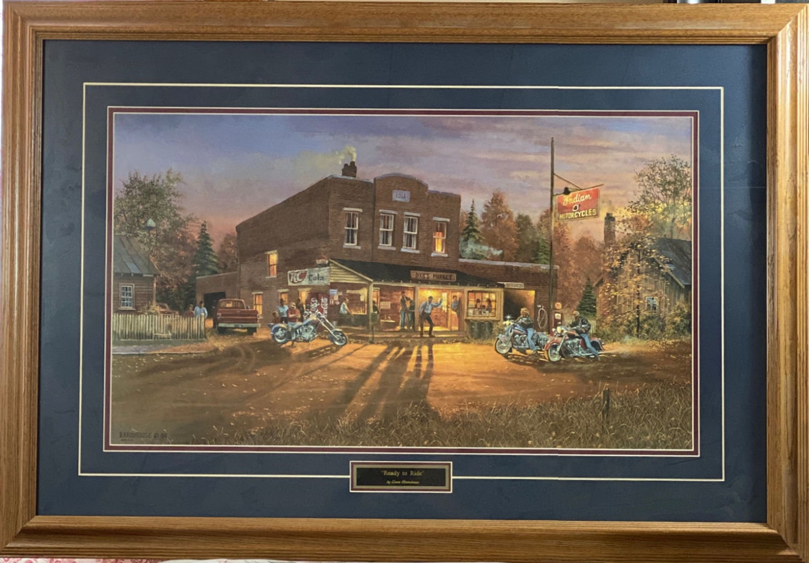 Dave Barnhouse Ready to Ride Motorcycle Art Print-framed 34 X 24 - Etsy