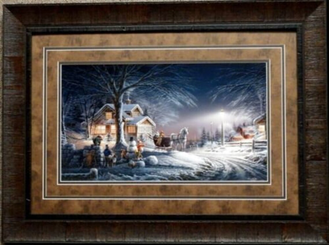 Terry Redlin Winter Wonderland Snowman Horse Children Print-framed - Etsy
