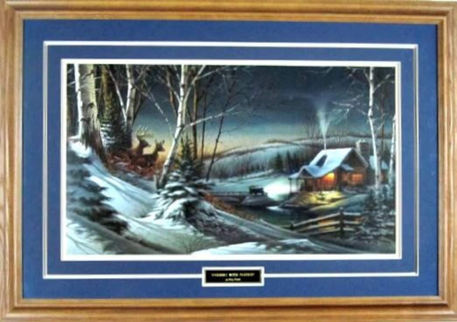 Terry Redlin Evening With Friends Deer Nostalgic Elite Framed Print 33 ...