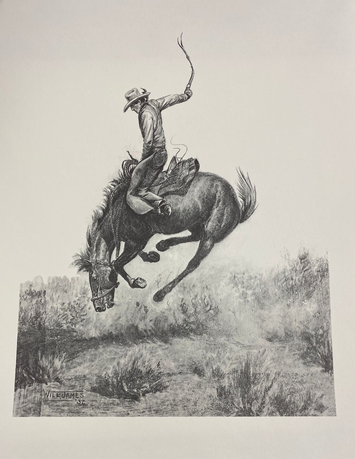 3 Will James Pencil Sketch Prints-paper Size 11 X 14 - Etsy