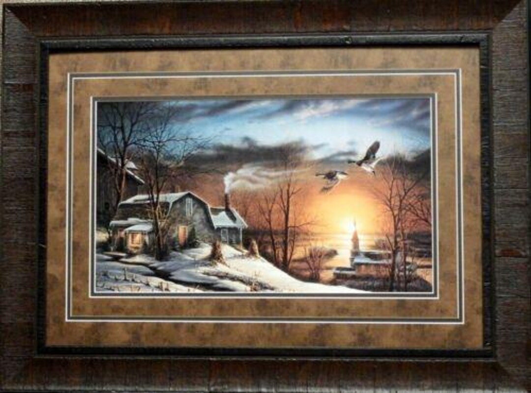 Terry Redlin Silent Sunset Art Print-framed 27.5 X 20.5 - Etsy