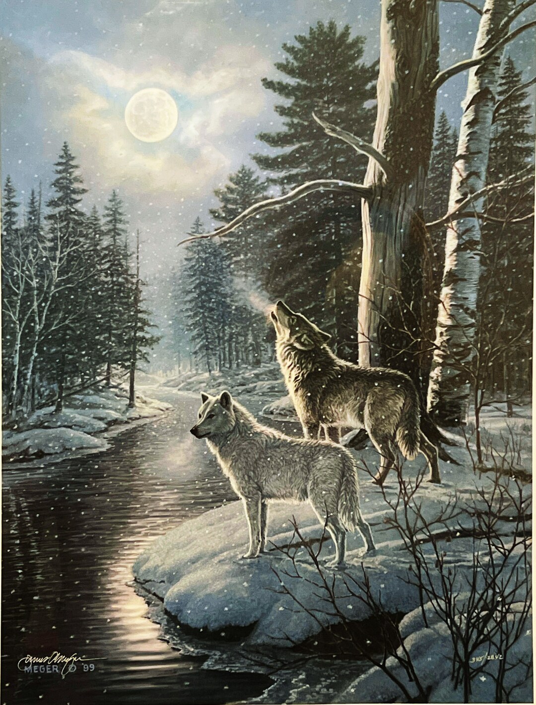 James Meger, Alpha Wolve Full Moon Art Print (18 X 24) - Etsy