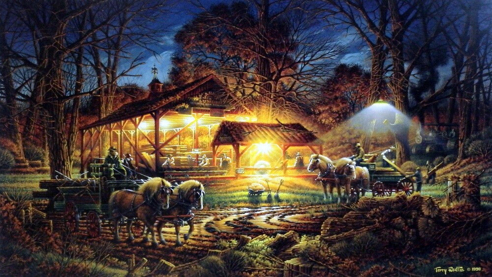 Terry Redlin Signed and Numbered Art Print Building the Community Art ...