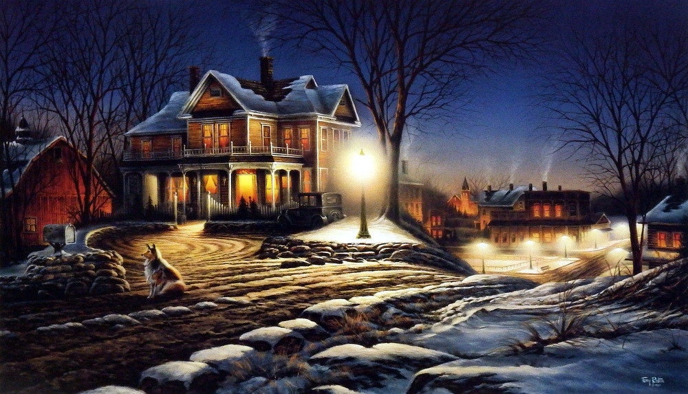 Terry Redlin Signed/numbered Art Print lights of Home 24x14 COA - Etsy