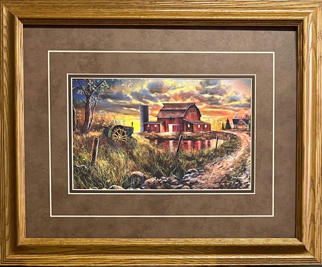 Jim Hansel Memories Past Farm John Deere Art Print Framed 21" X 17" - Etsy