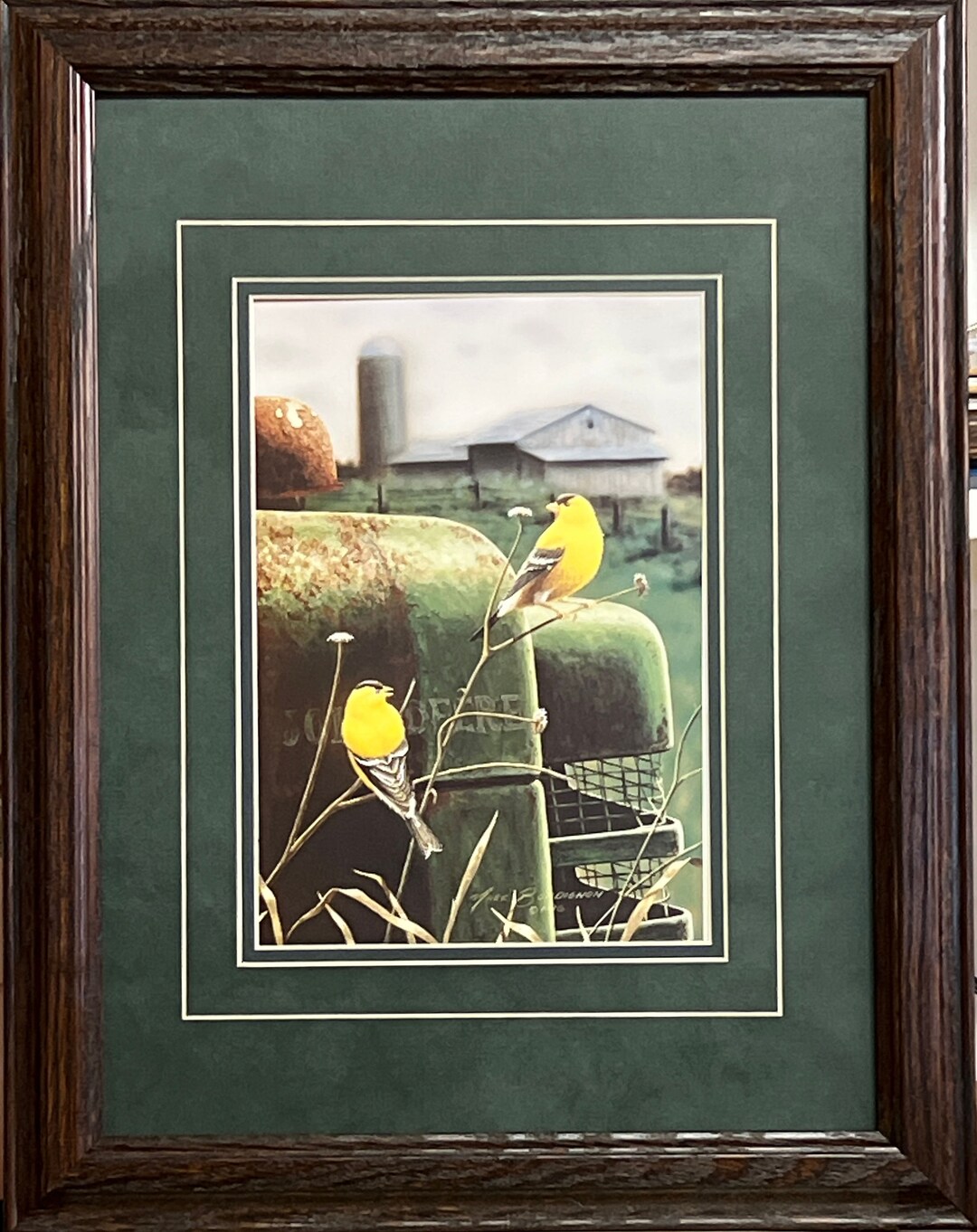 Greg Bordignon Golden Memeries Birds Farm Tractor Art Print-framed 15 X ... Greg Bordignon Golden Memeries Birds Farm Tractor Art Print-framed 15 X ...