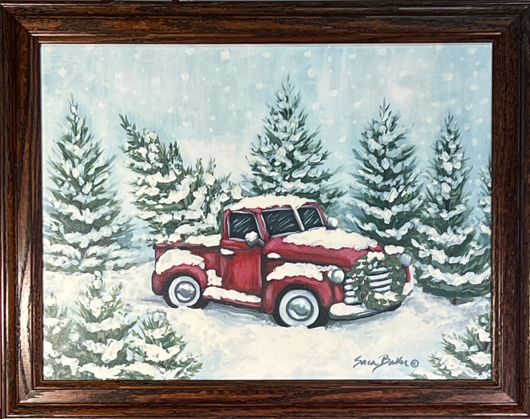 Sara Baker Tree Farm Tradition I Christmas Tree Art Print-framed 18.5 X ...
