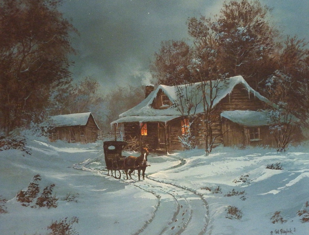 Ted Blaylock Winter Night Delivery Horse Doctor S/N Art Print 18 X 14 ...