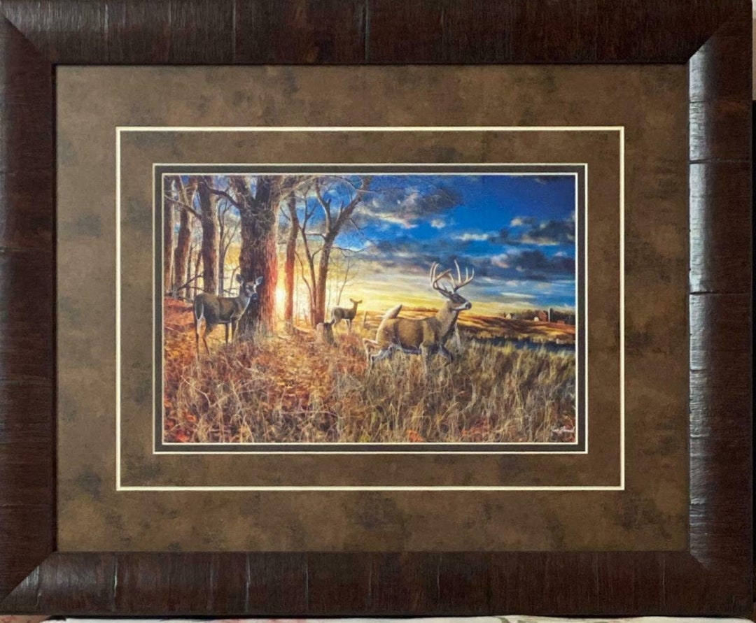 Jim Hansel "passing the Buck" Deer Framed Art Print 21" X 17" - Etsy