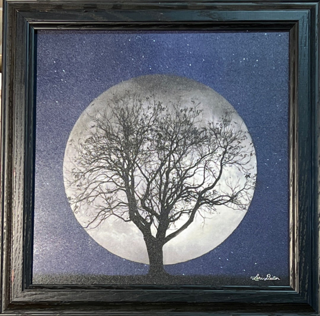 Lori Deiter Full Moon Art Print-framed 14.5 X 14.5 - Etsy